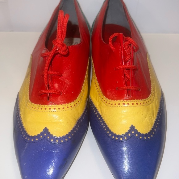 Nina | Shoes | Vintage 7s Nina Multi Color Leather Lace Up Spectator ...